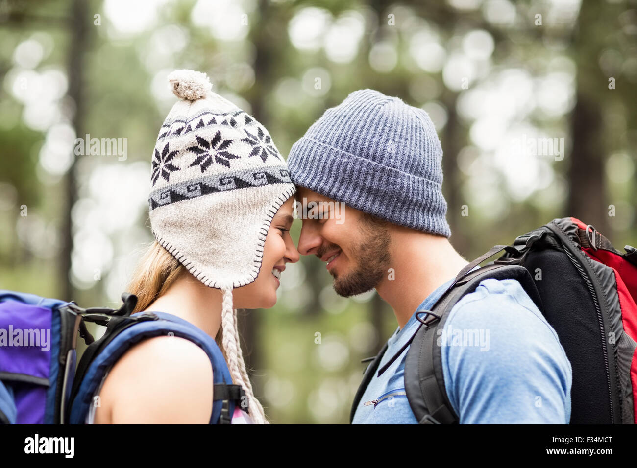 Man and woman foreheads touching hi-res stock photography and images ...