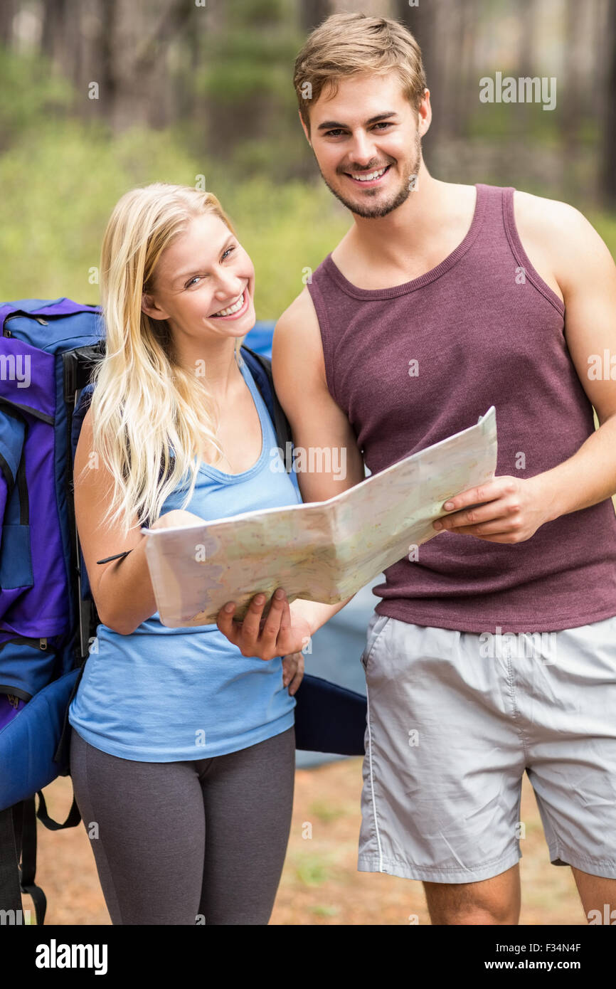 Young happy joggers looking at camera Stock Photo - Alamy