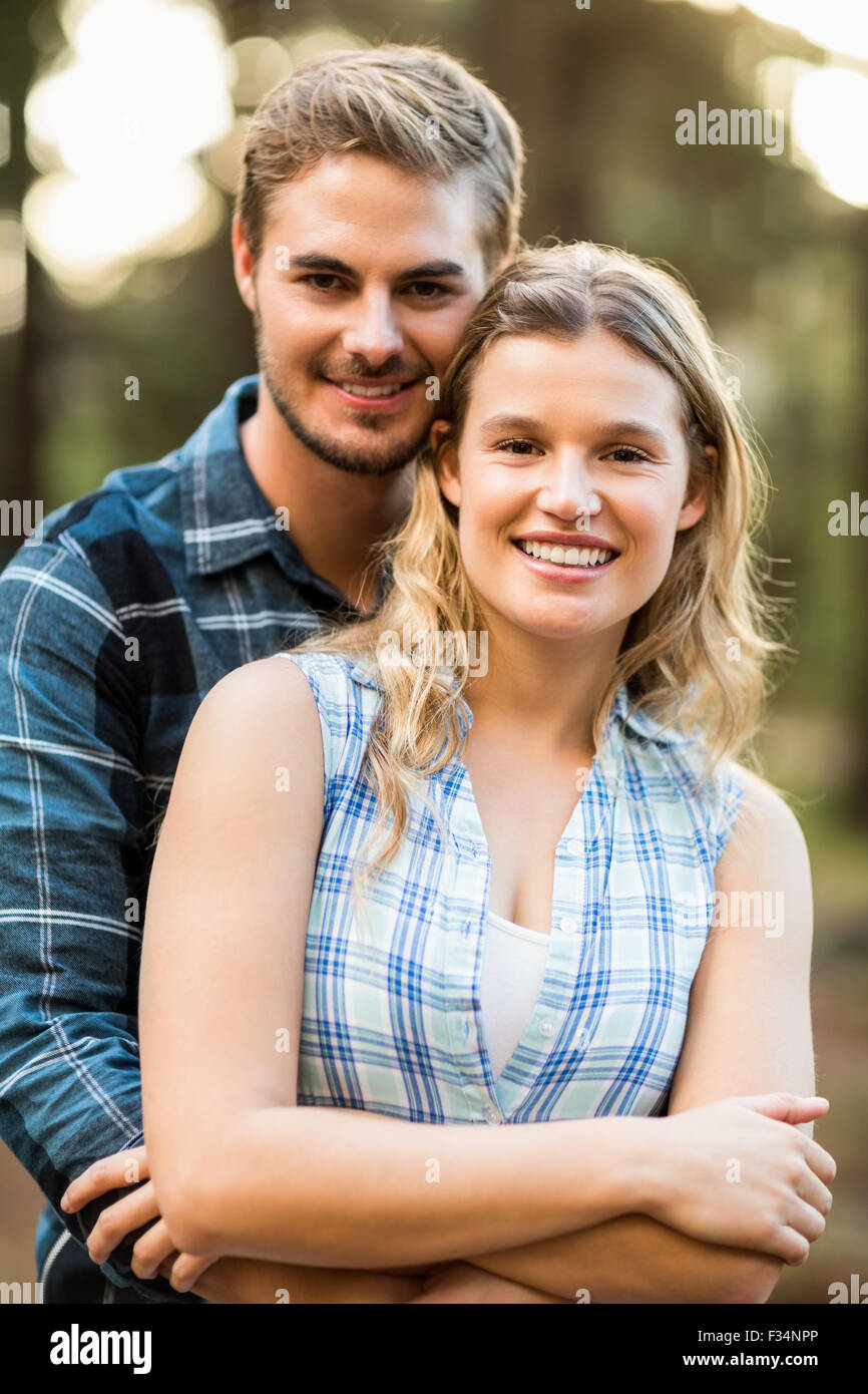 Embracing couple scenic forest landscape hi-res stock photography and ...
