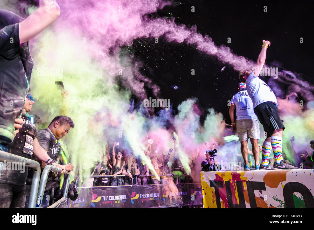 The UK's first Color Run Night, held around the Queen Elizabeth Olympic ...
