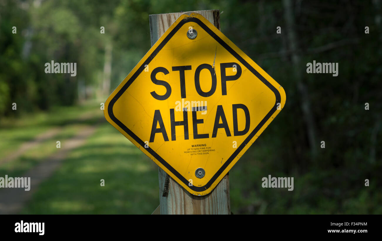 Stop sign ahead hi-res stock photography and images - Alamy