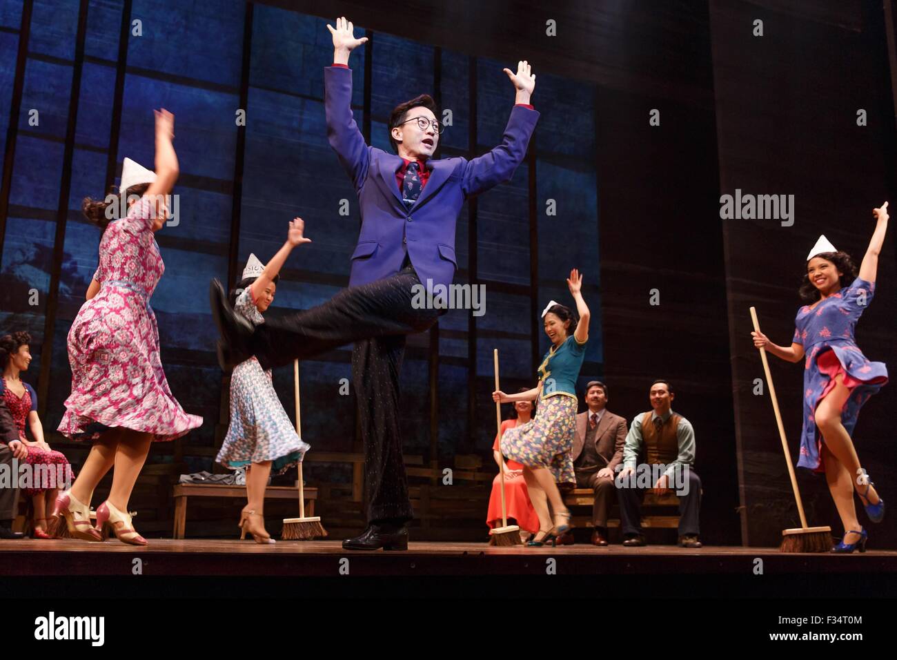 New York, NY, USA. 29th Sep, 2015. Michael K. Lee, cast of Allegiance ...