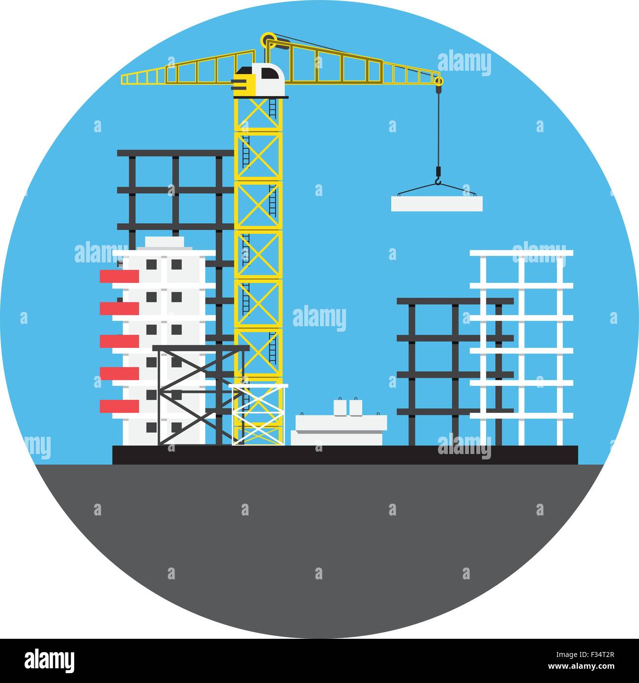 Colorful building crane Stock Vector Image & Art - Alamy