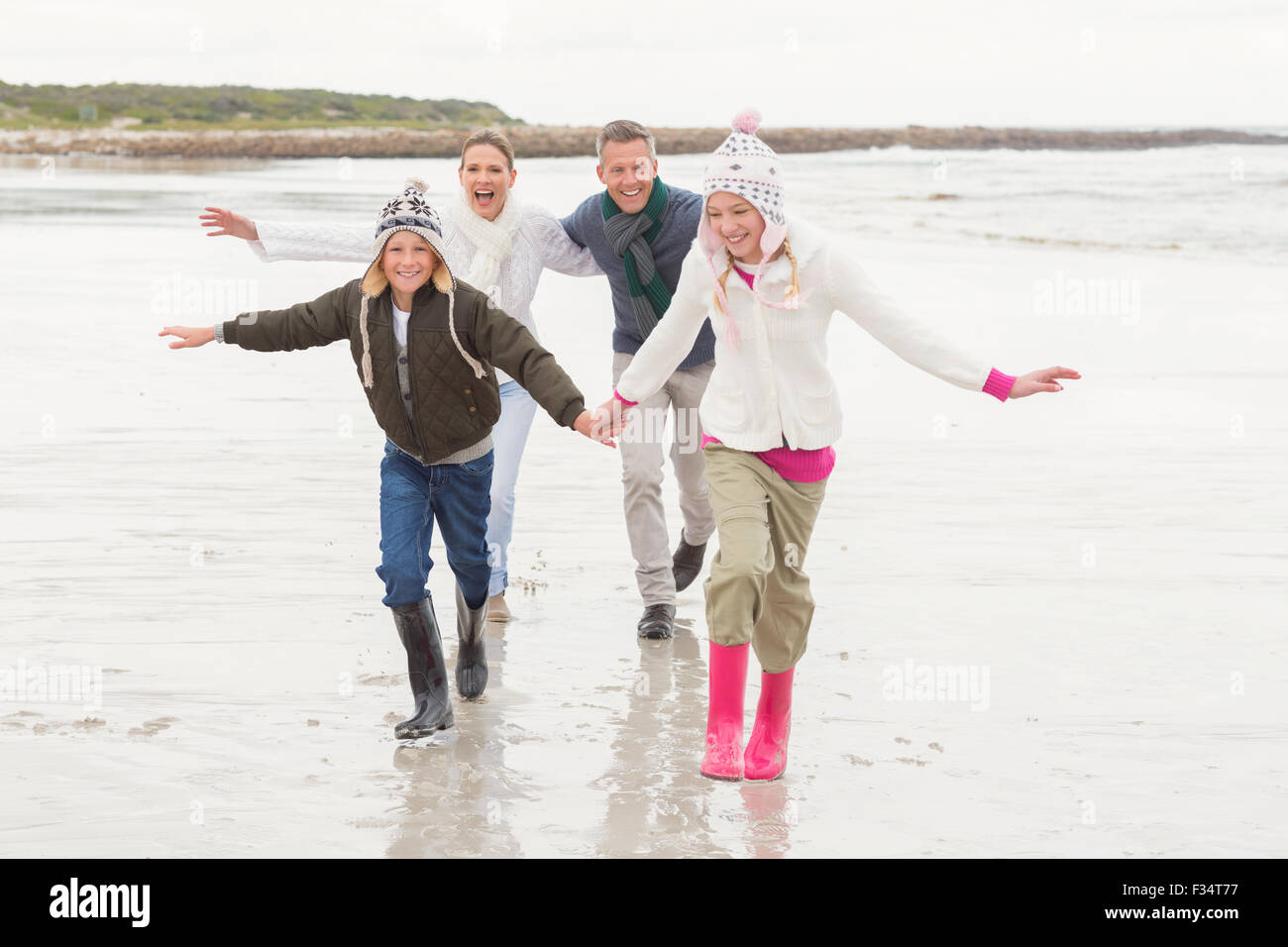 Happy family enjoying a nice day out Stock Photo - Alamy