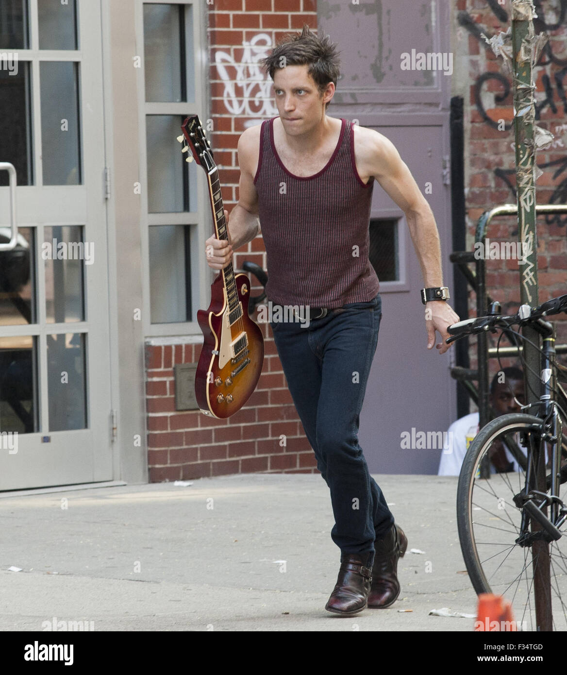 James Jagger on the set of HBO's untitled Rock n Roll project Featuring ...