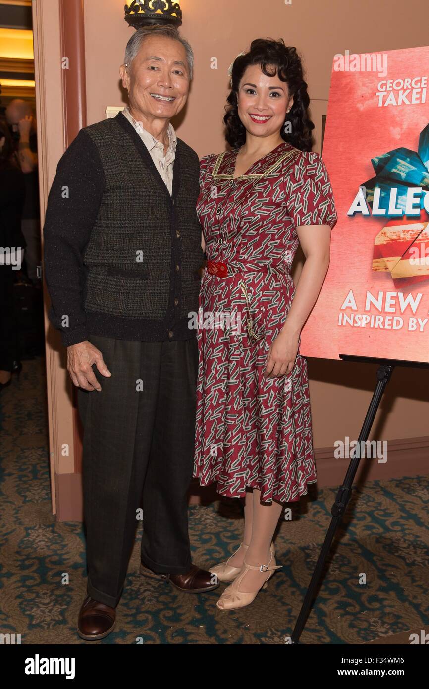 New York, NY, USA. 29th Sep, 2015. George Takei, Lea Salonga in ...