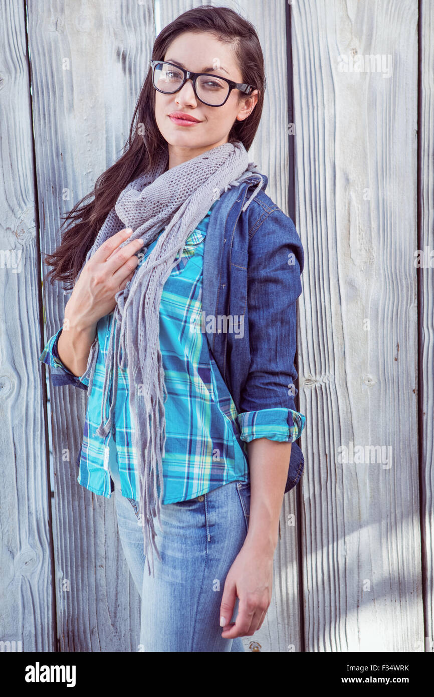 Happy hipster posing for a picture Stock Photo - Alamy
