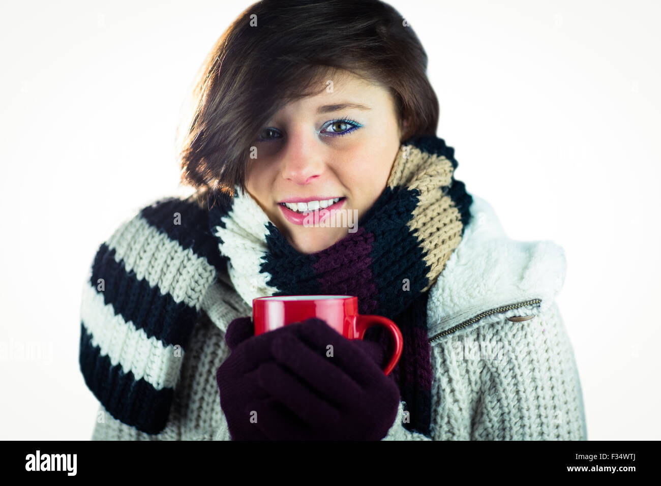 Attractive woman taking a drink Stock Photo - Alamy