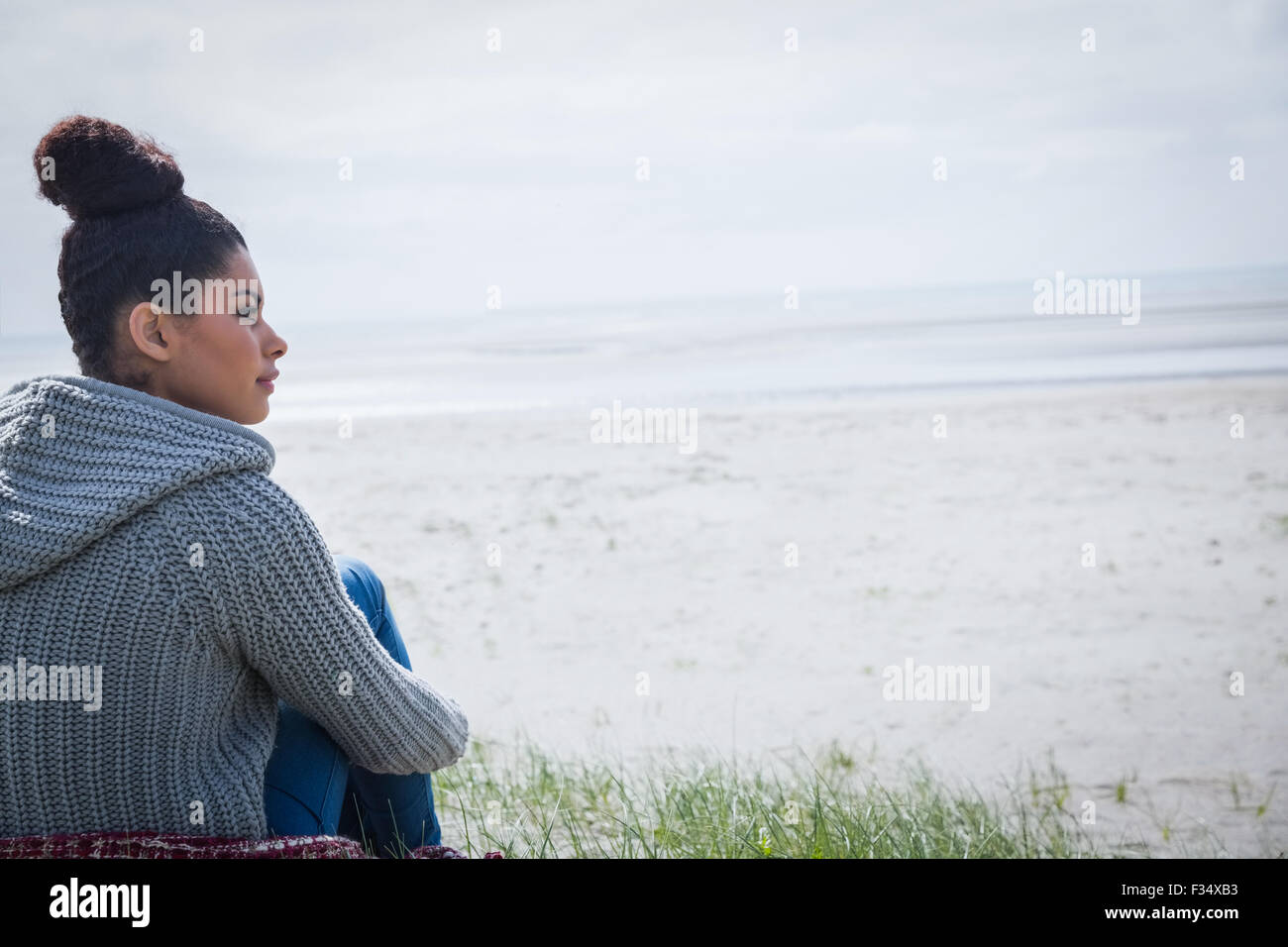 Beautiful woman admiring the view Stock Photo - Alamy
