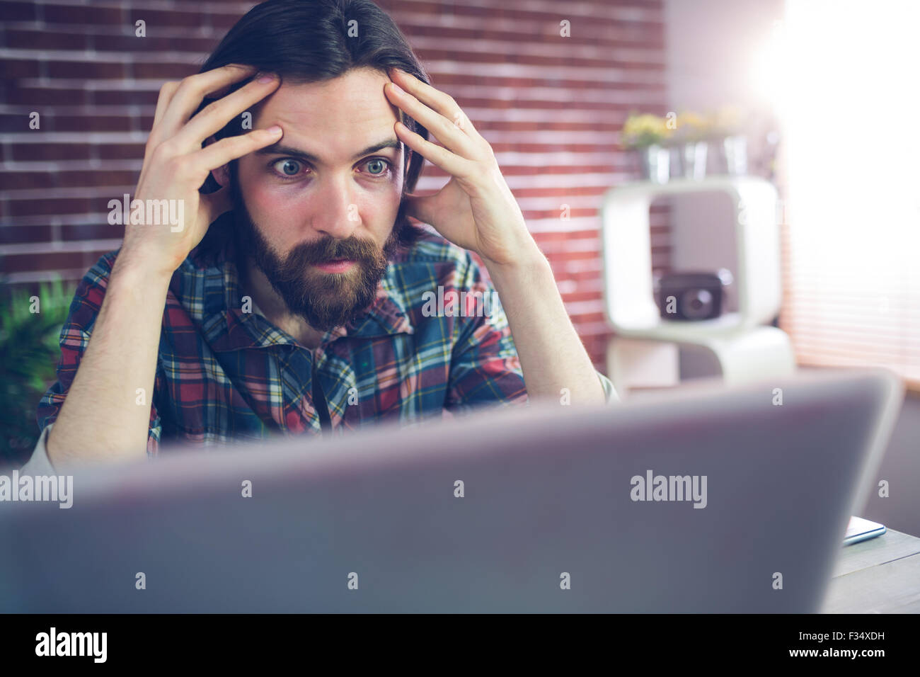 Focused businessman working laptop hand hi-res stock photography and images - Alamy