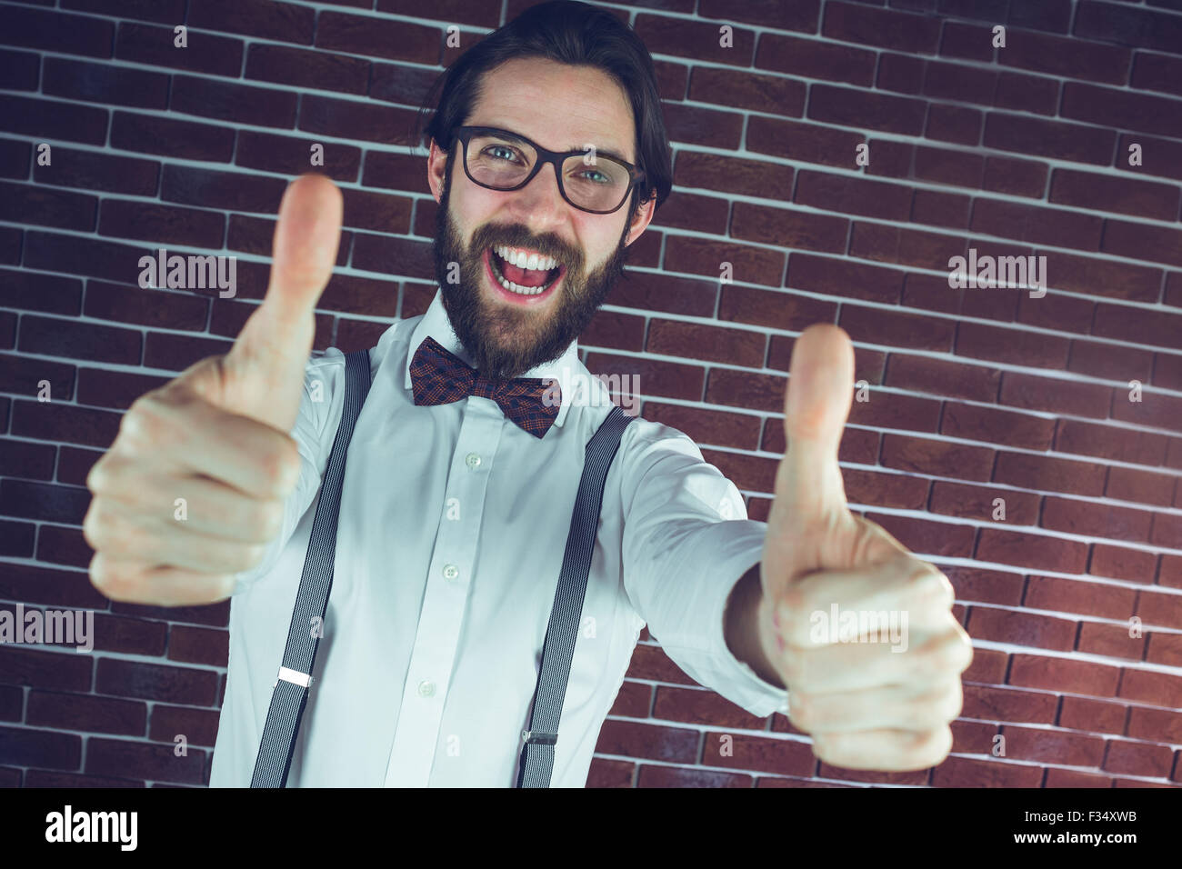 Happy confident man thumbs hi-res stock photography and images - Alamy