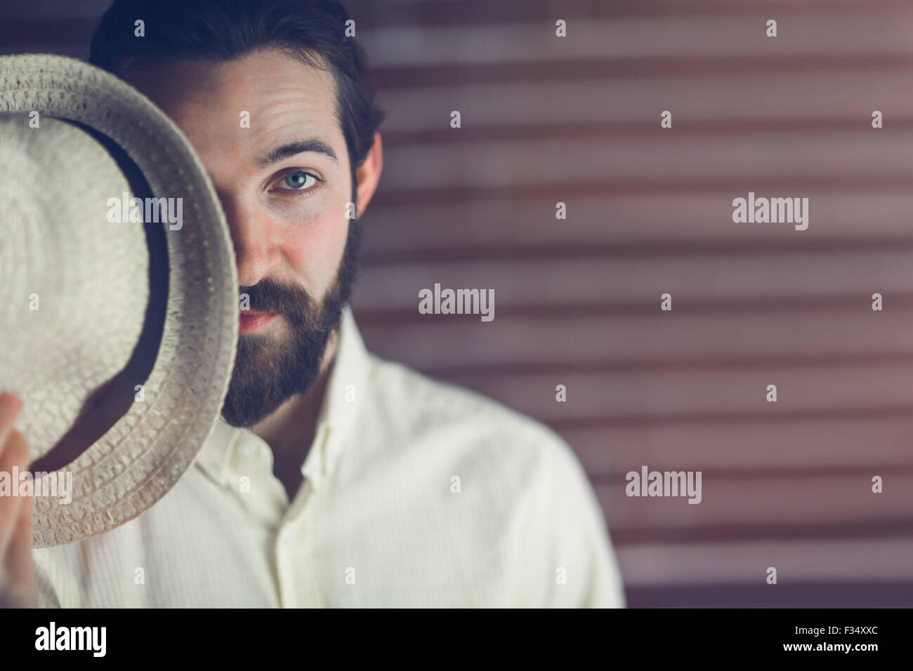 Handsome man in hat hi-res stock photography and images - Alamy