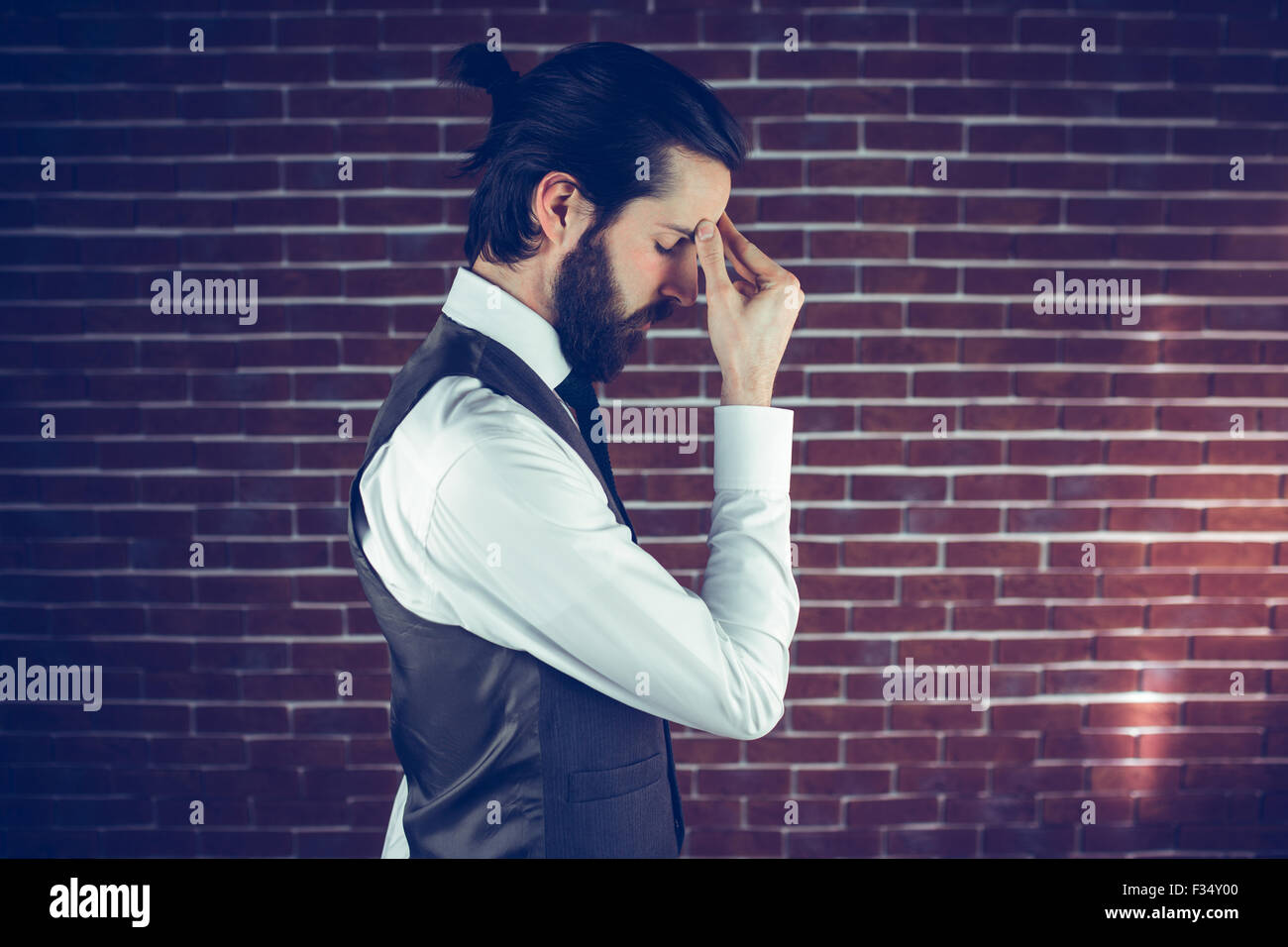 A Side view of a sad man Stock Photo - Alamy