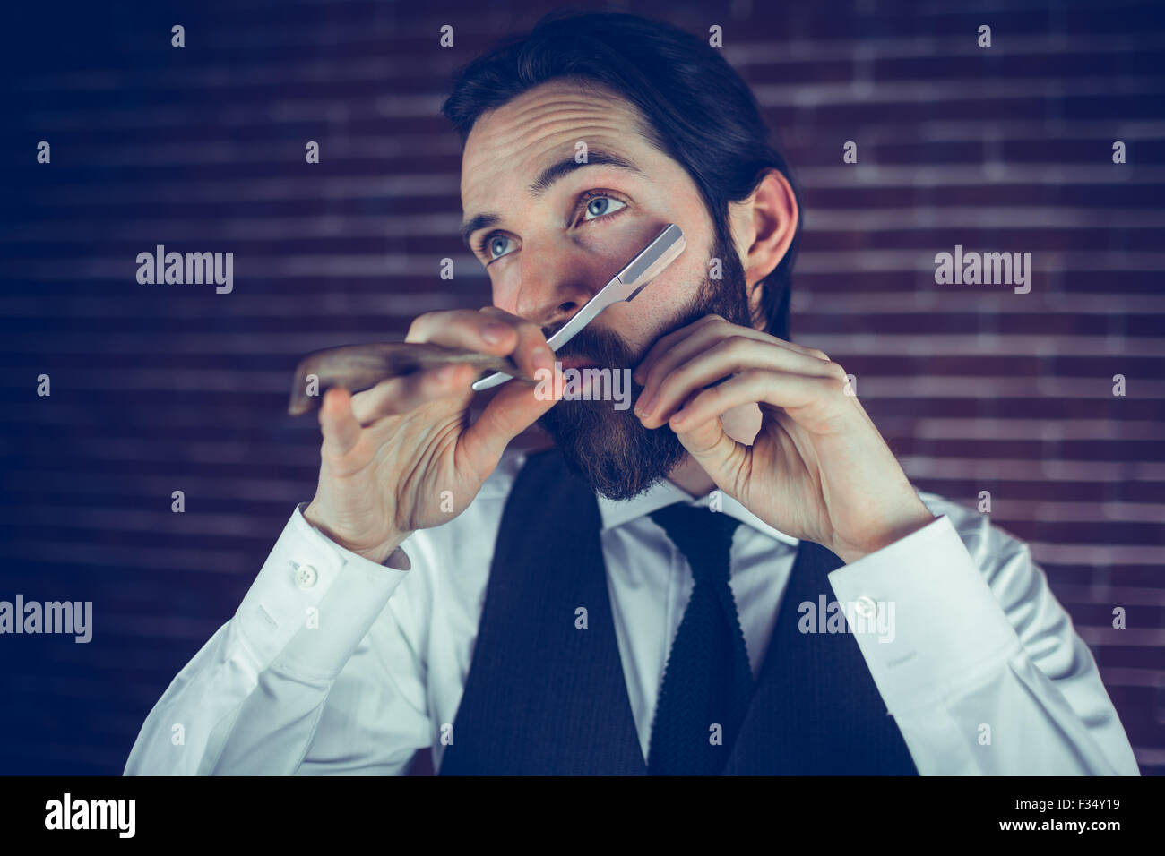 Shaving beard hi-res stock photography and images - Alamy