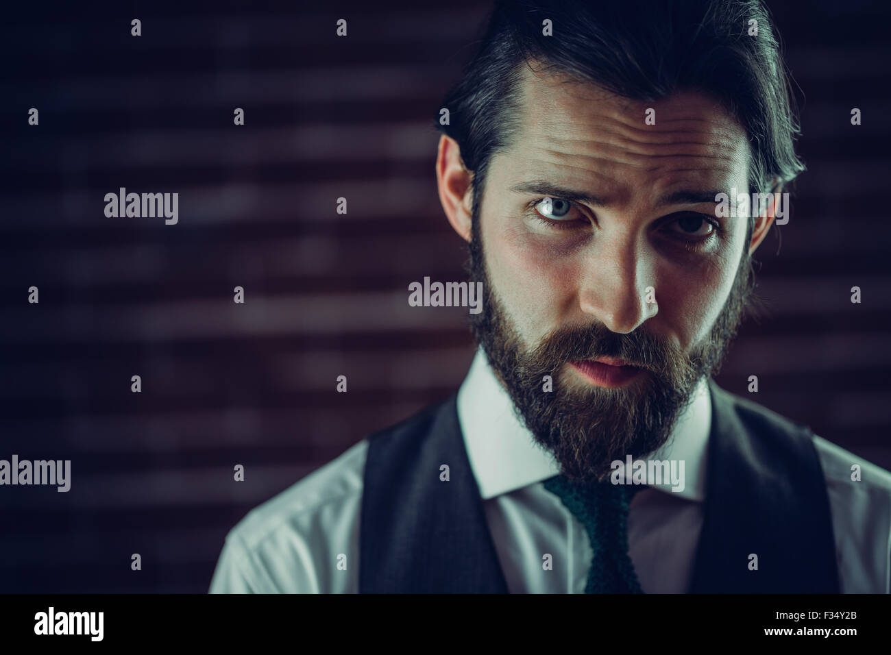 Portrait of serious man Stock Photo - Alamy