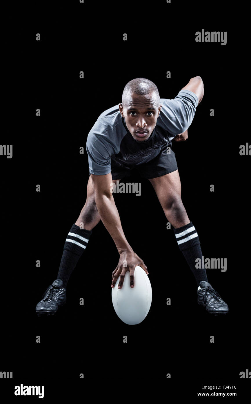 Portrait of sportsman playing rugby Stock Photo - Alamy