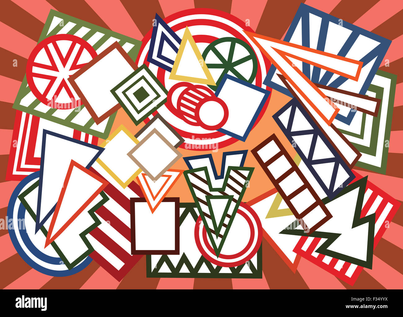 Abstract geometric shapes background Stock Photo - Alamy