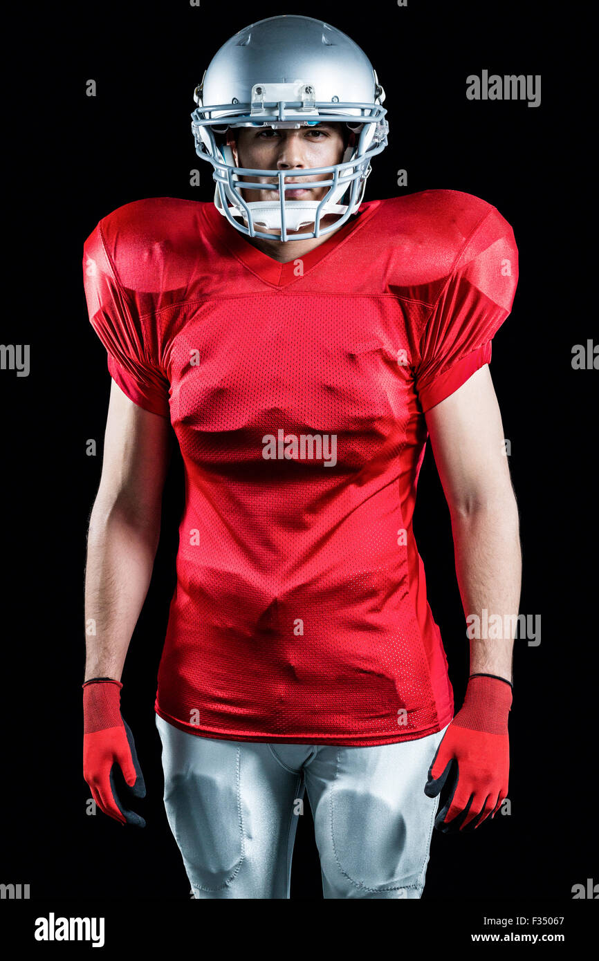 Portrait of American football player Stock Photo - Alamy