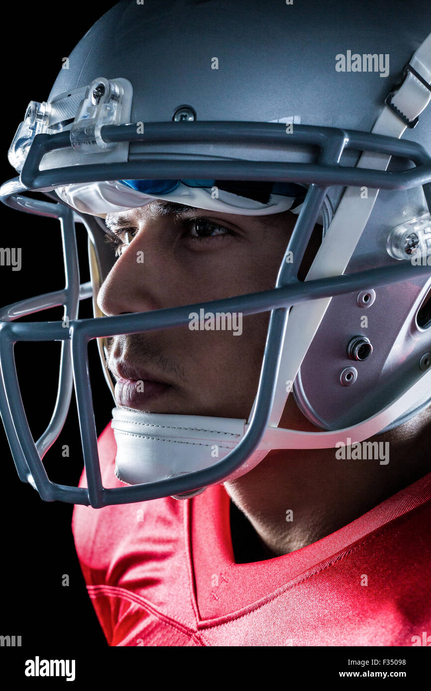 Football player up close hi-res stock photography and images - Alamy