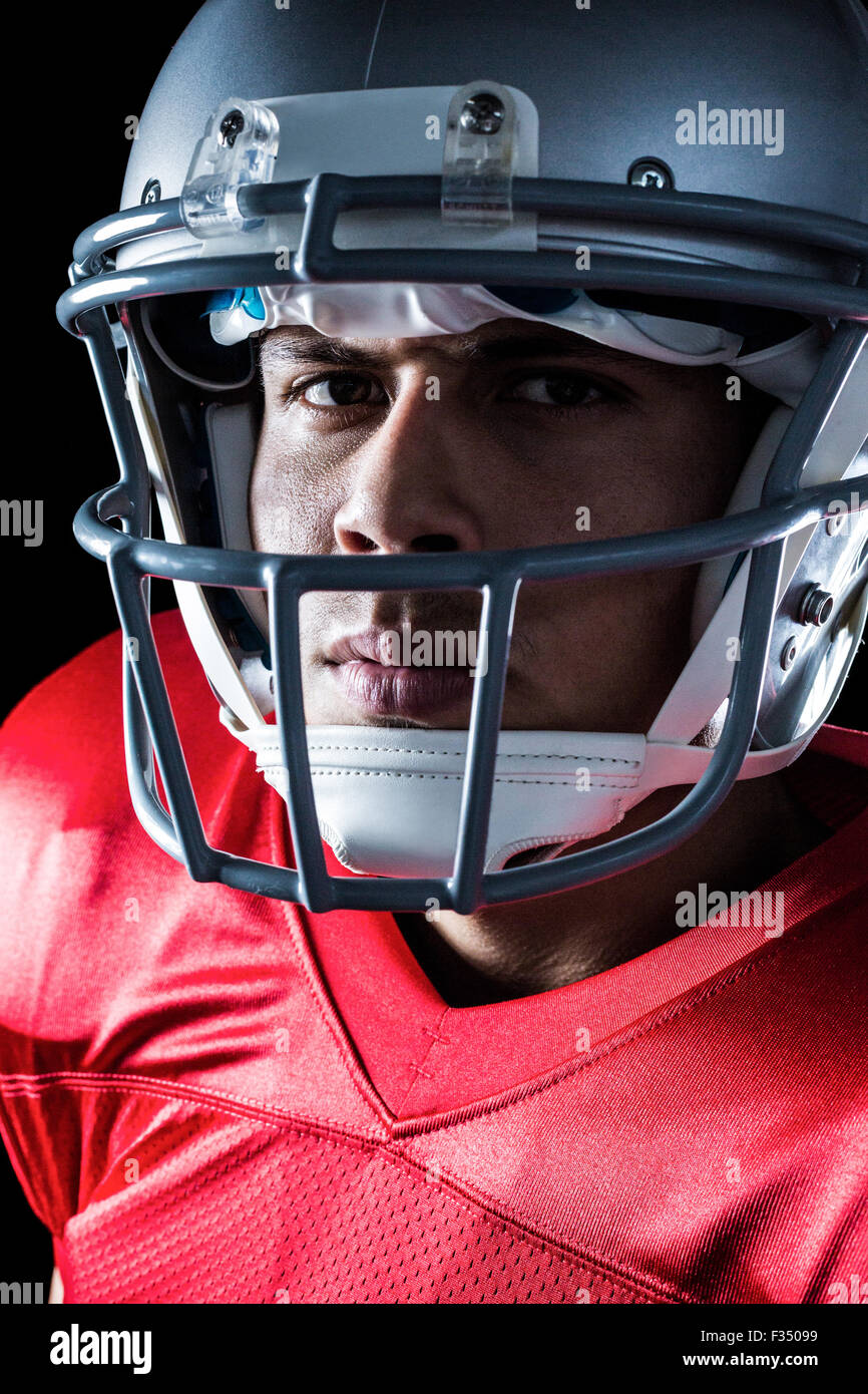 Football player up close hi-res stock photography and images - Alamy