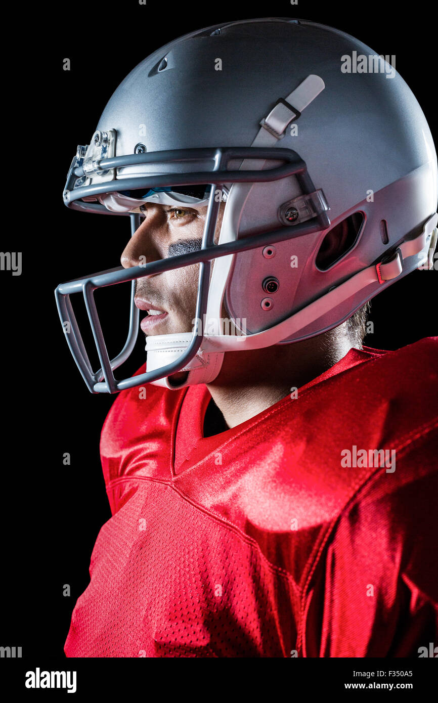 Side view of sportsman wearing helmet Stock Photo - Alamy