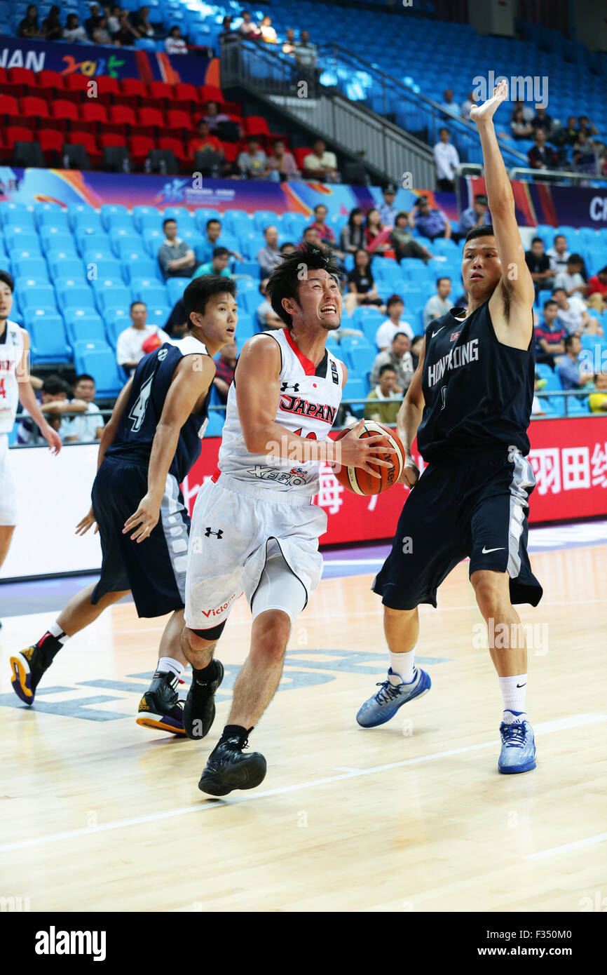 Changsha, China. 29th Sep, 2015. Ryoma Hashimoto (JPN), Wai Kong Au-Yeung (HKG) Basketball ...