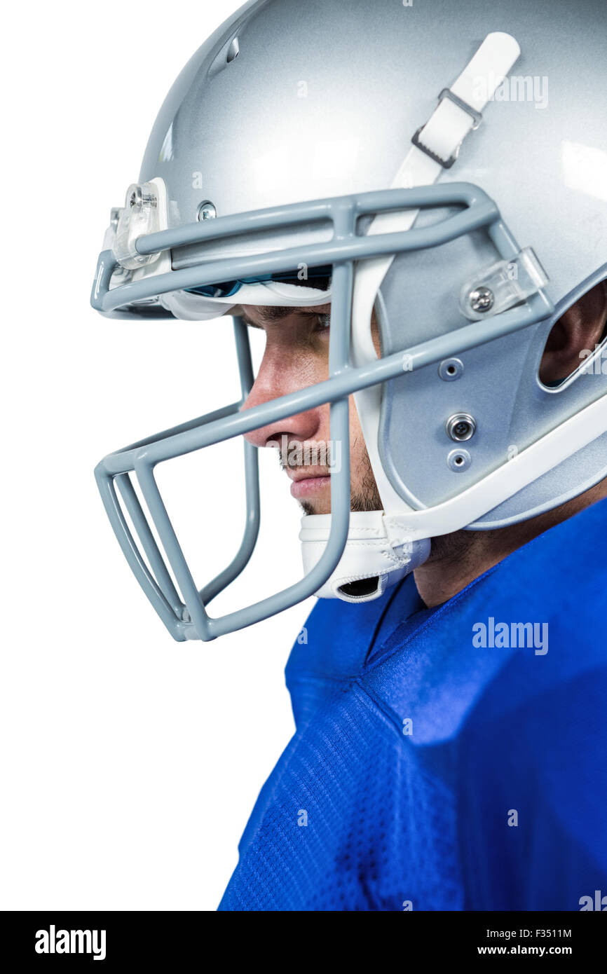 Football player up close hi-res stock photography and images - Alamy