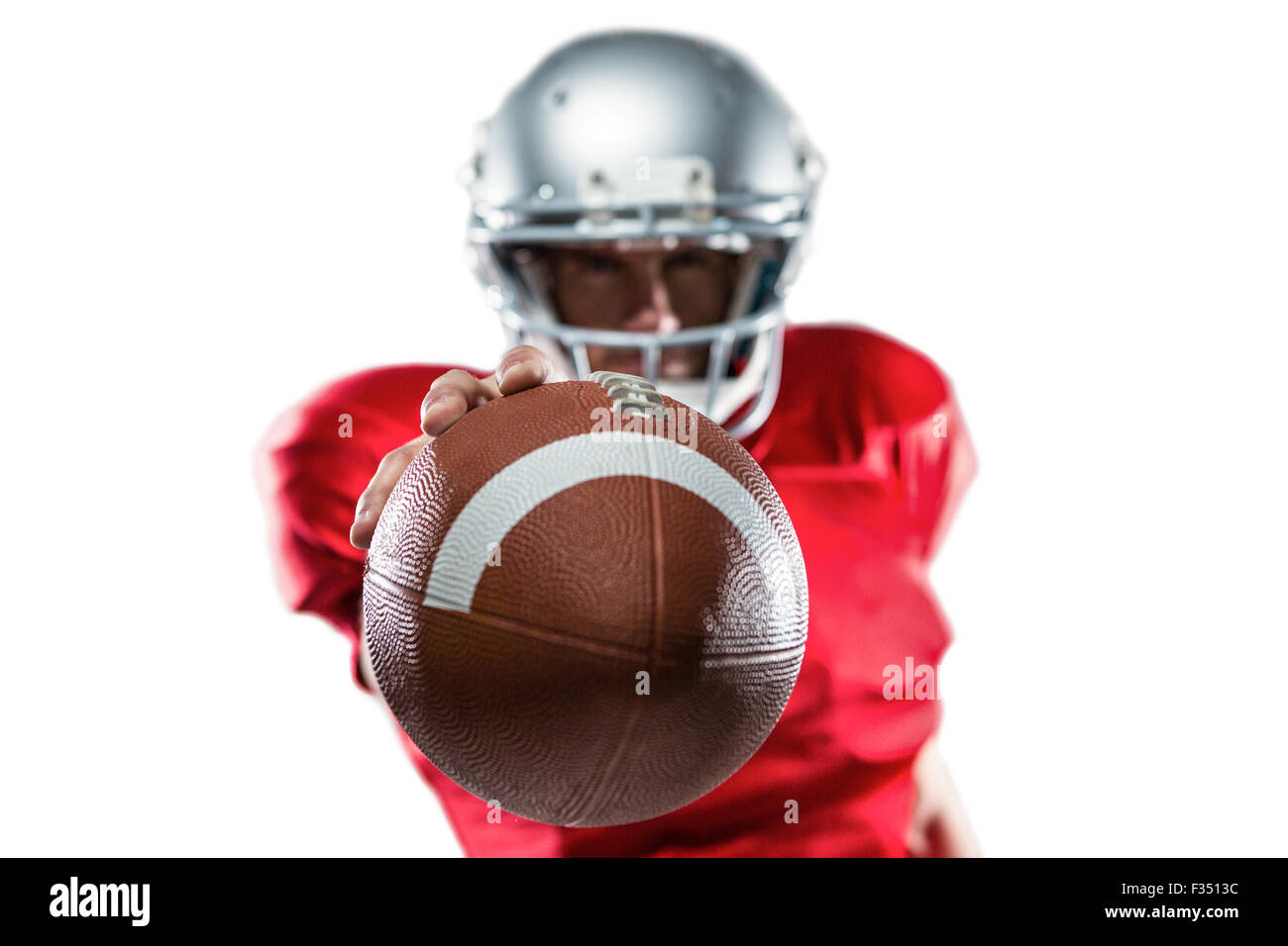 Football player red uniform hi-res stock photography and images - Alamy