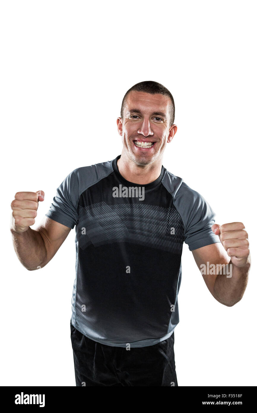 Portrait of smiling rugby player Stock Photo - Alamy