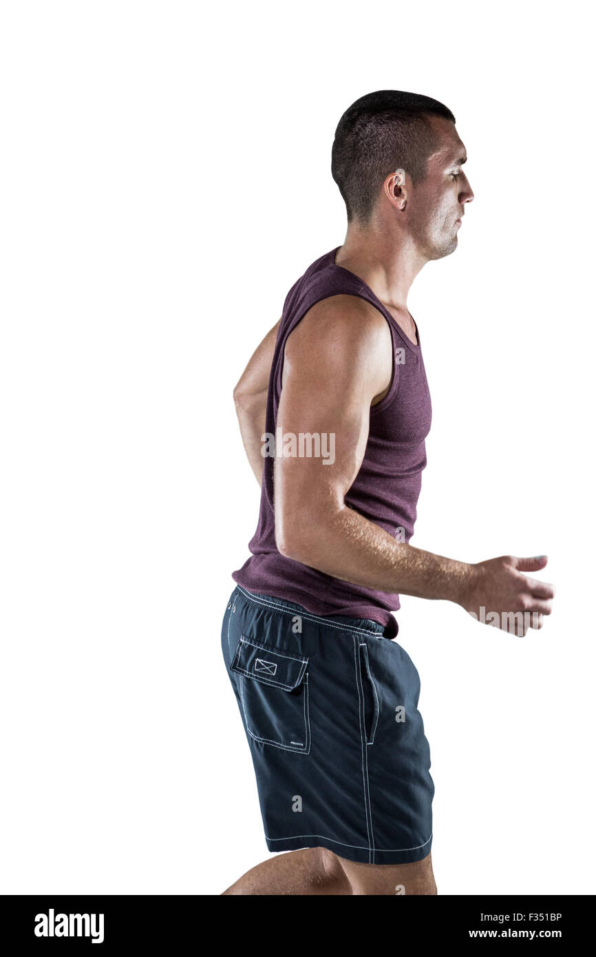 Sporty young man jogging hi-res stock photography and images - Alamy