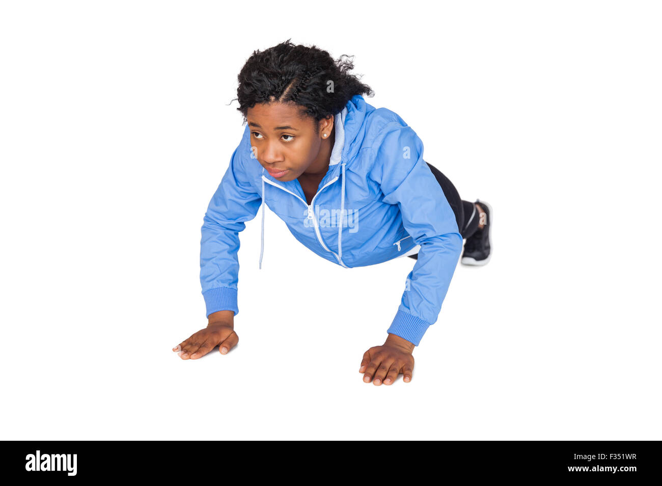 Fit woman doing push up Stock Photo - Alamy