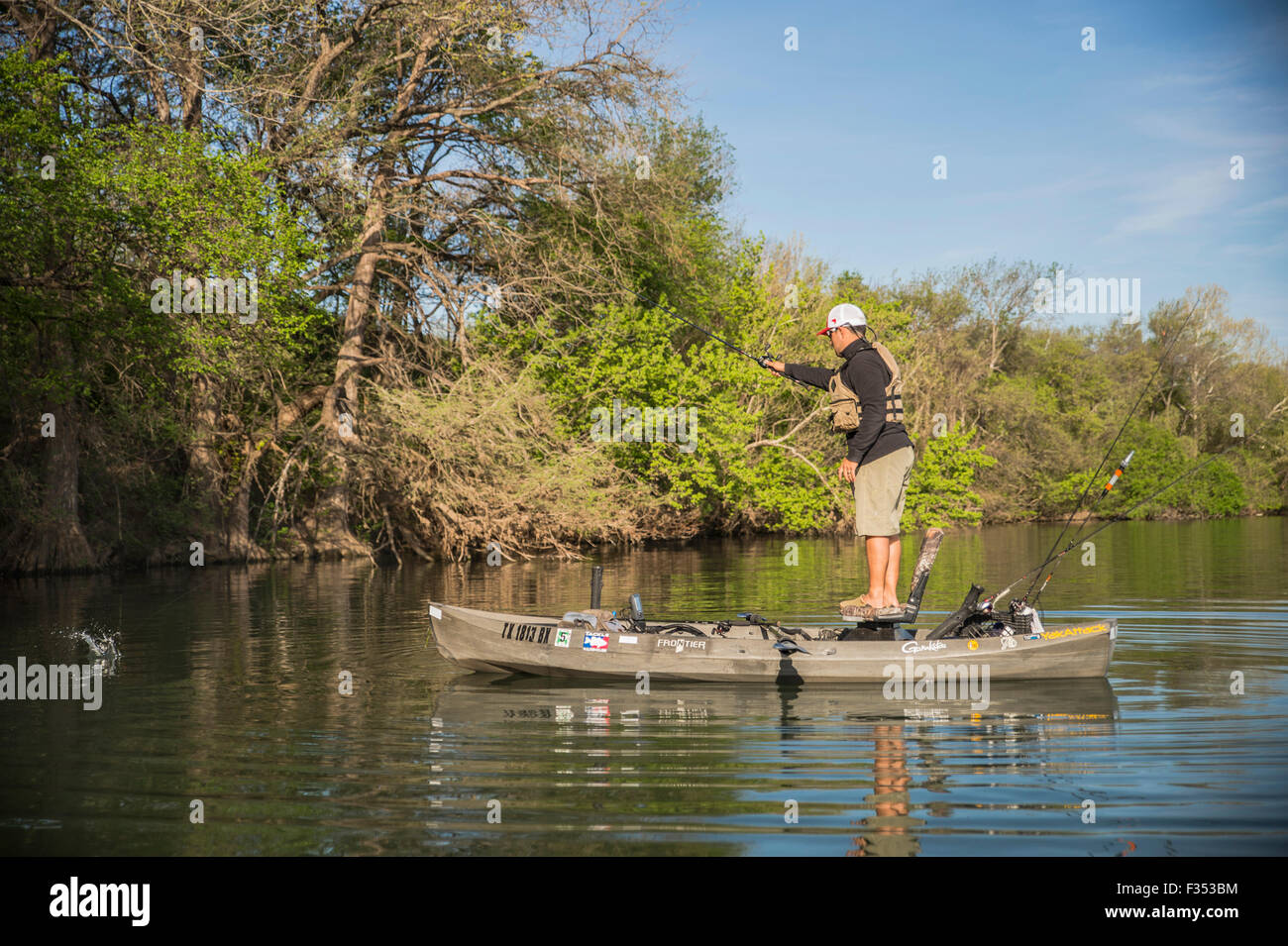 Pitching Bait in Austin Texas Stock Photo - Alamy