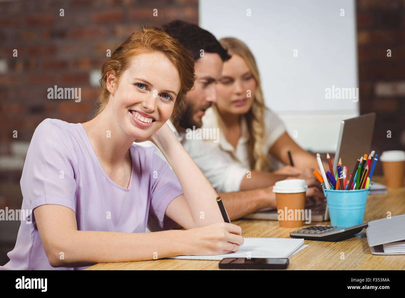 Happy young woman paper hi-res stock photography and images - Alamy