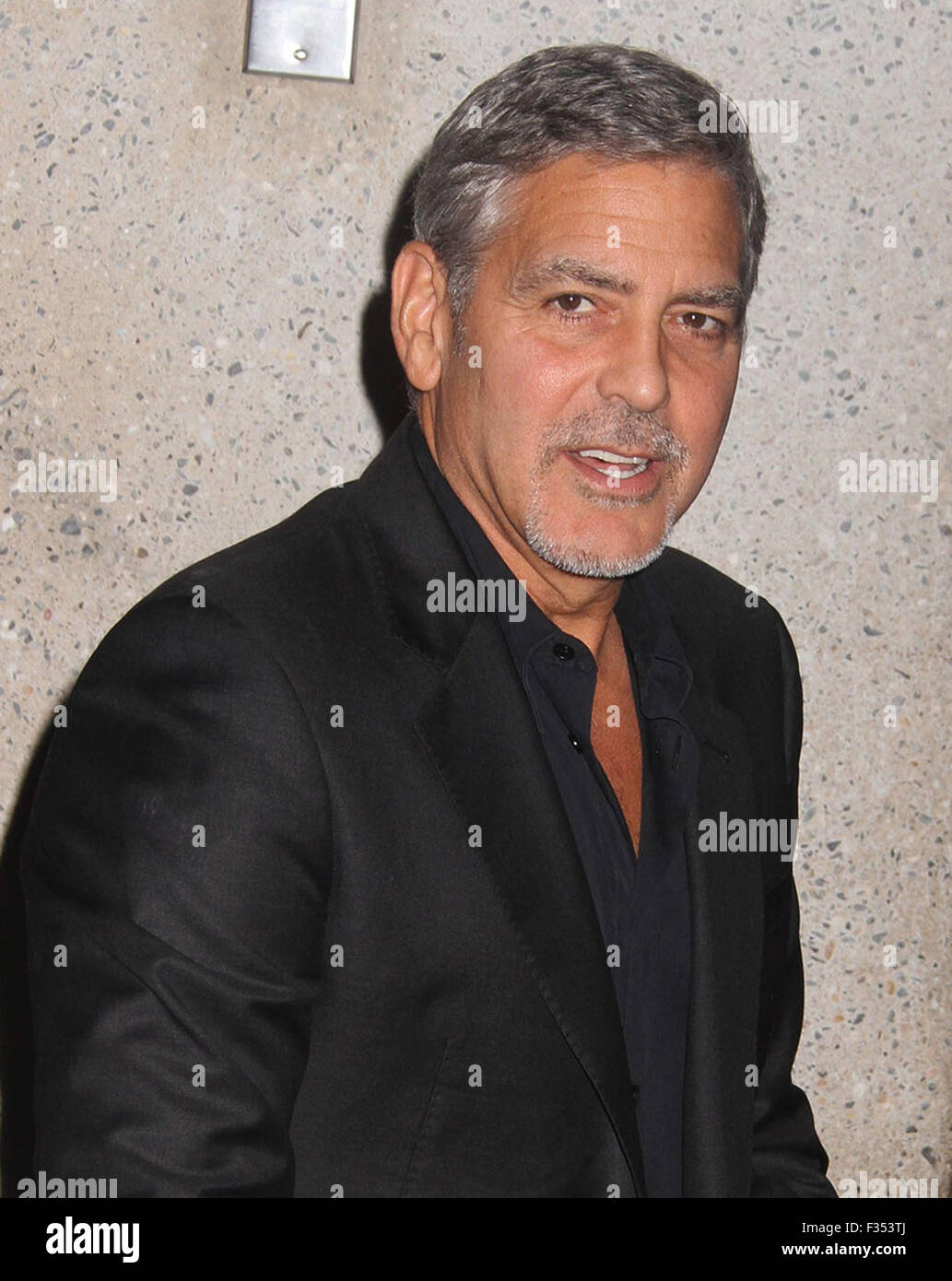 New York, New York, USA. 29th Sep, 2015. Actor GEORGE CLOONEY attends ...