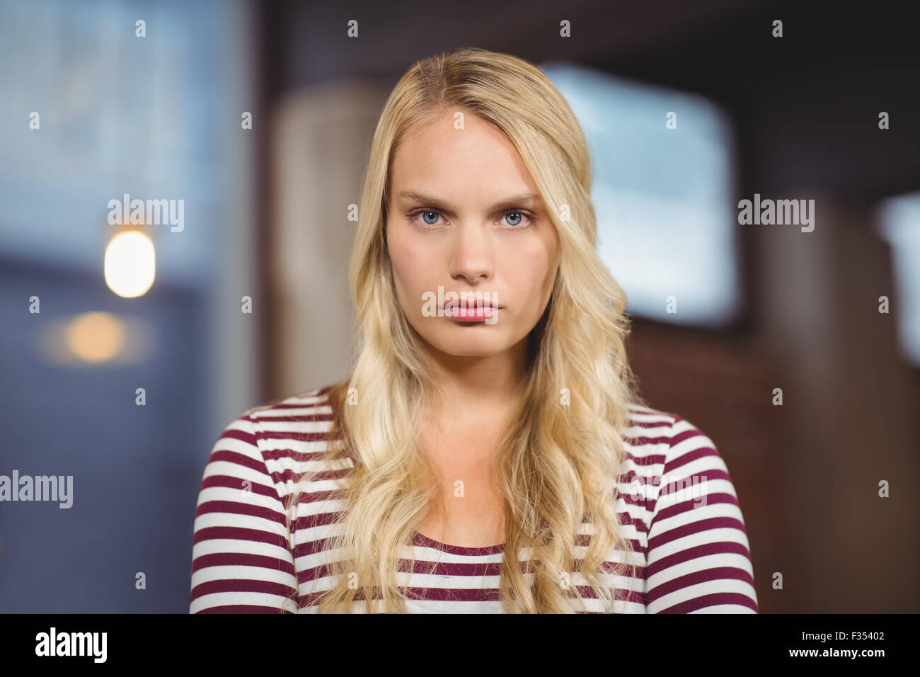 Angry blonde female portrait hi-res stock photography and images - Alamy