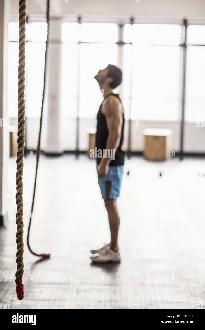 Crossfit athlete ropes hi-res stock photography and images - Alamy