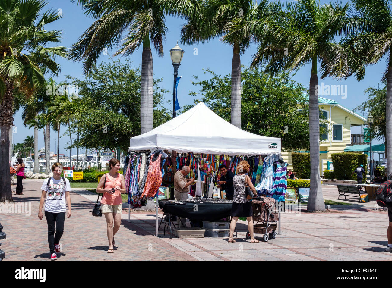 Fort Ft. Pierce Florida,Marina Square,Gazebo Park,Farmers Market,booths ...
