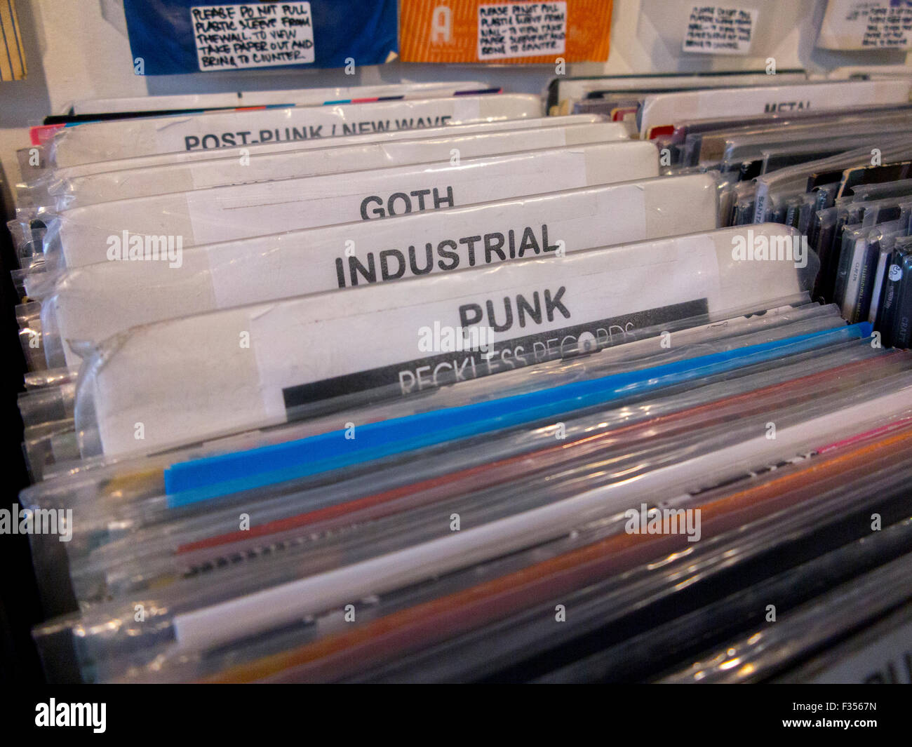vinyl and CDs in a record shop Stock Photo - Alamy