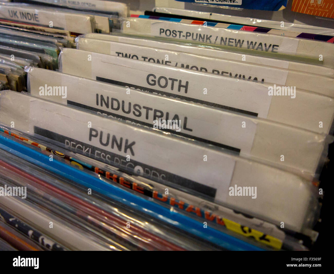 vinyl and CDs in a record shop Stock Photo - Alamy