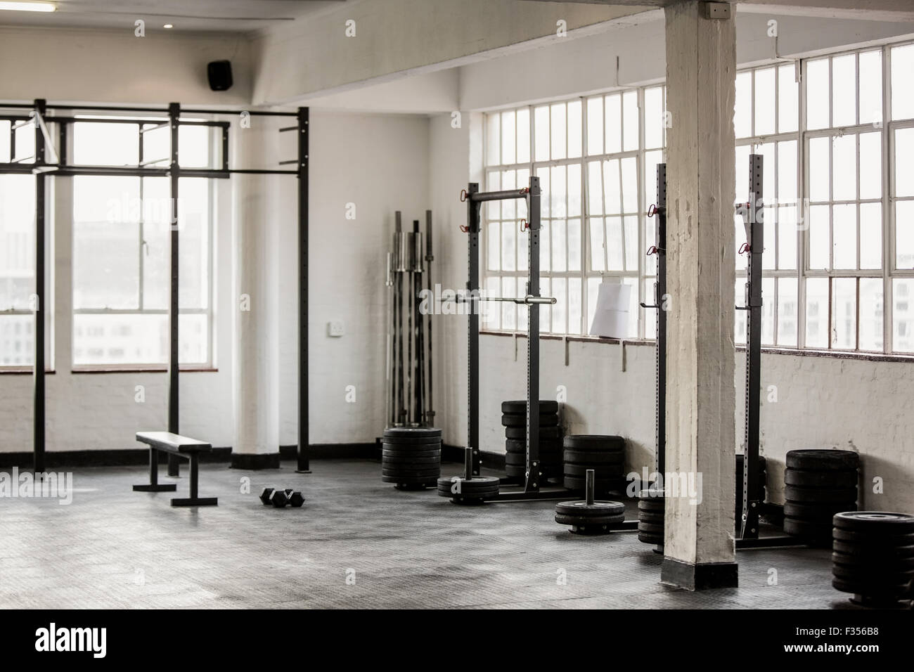 Interior of a gym Stock Photo - Alamy