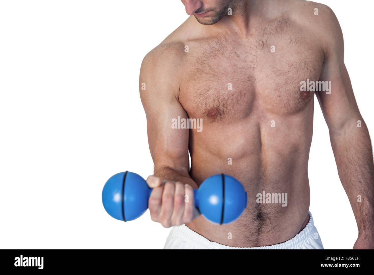 Man holding dumbbell Stock Photo - Alamy