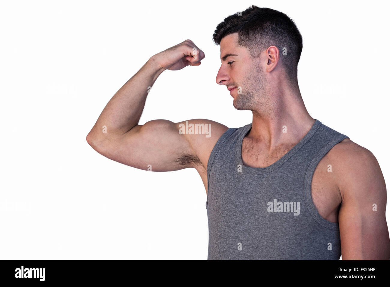 Man muscle biceps hand studio hi-res stock photography and images - Alamy