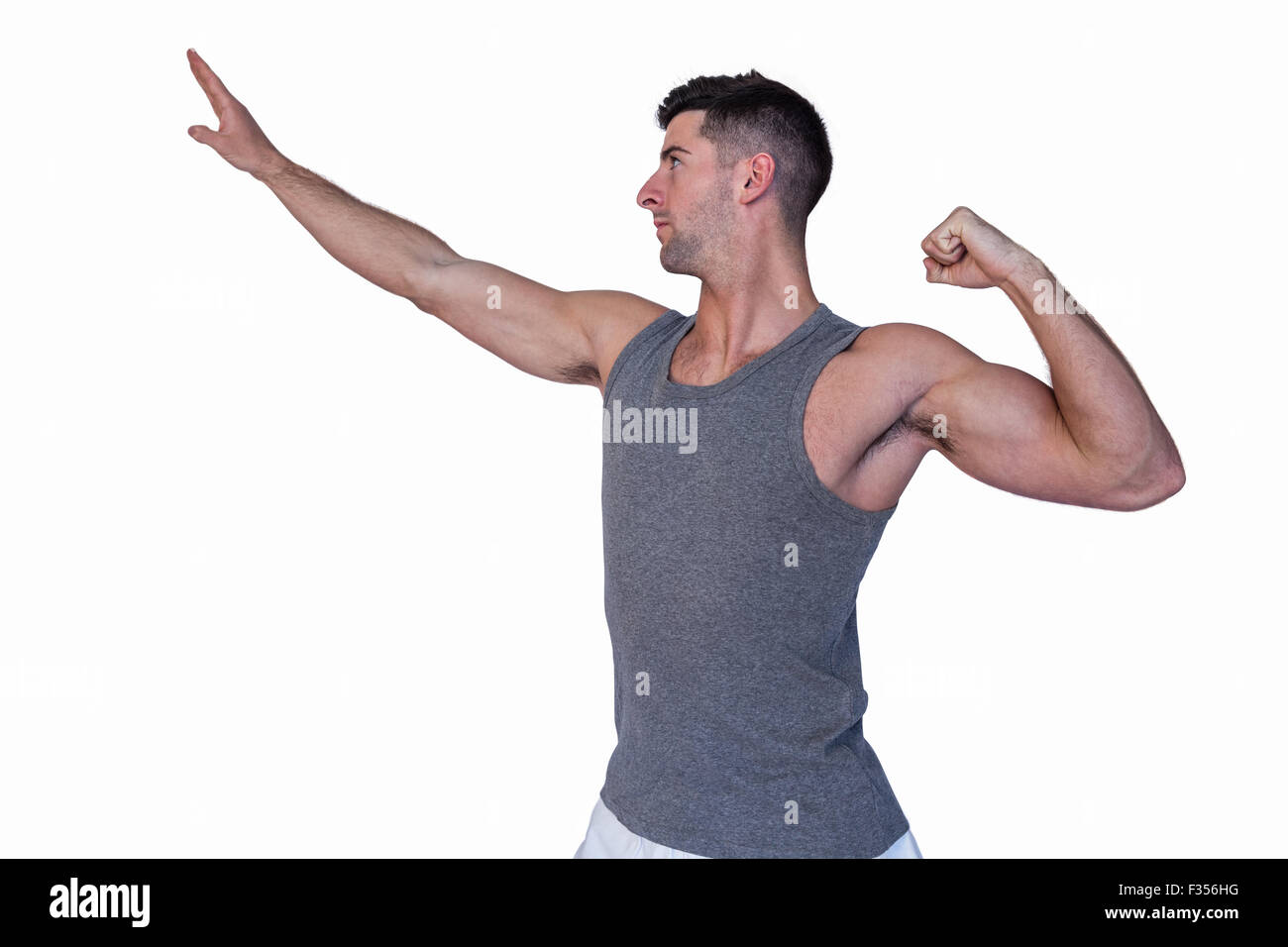Fit man with gray hair hi-res stock photography and images - Alamy