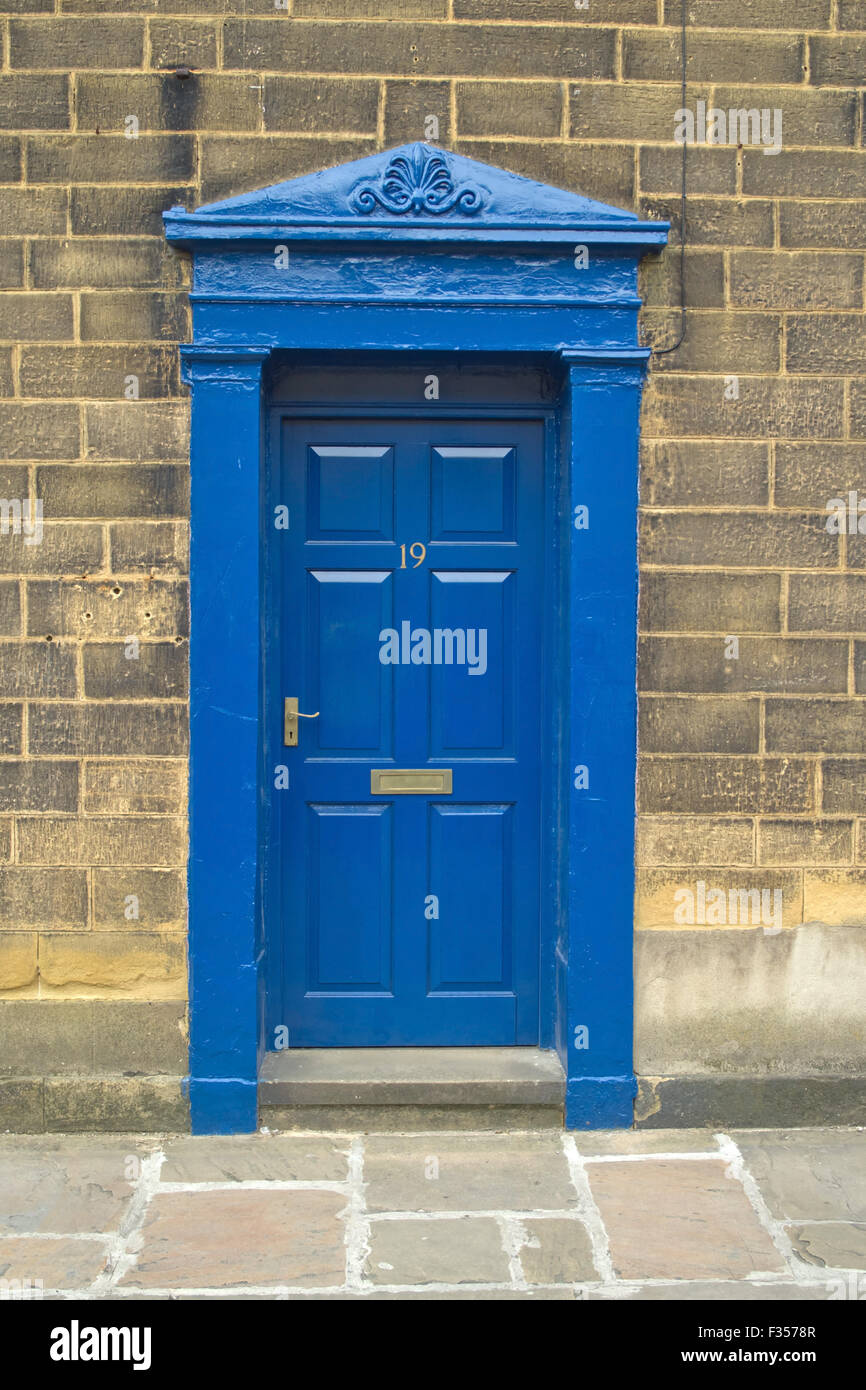 Bright Blue door Stock Photo - Alamy