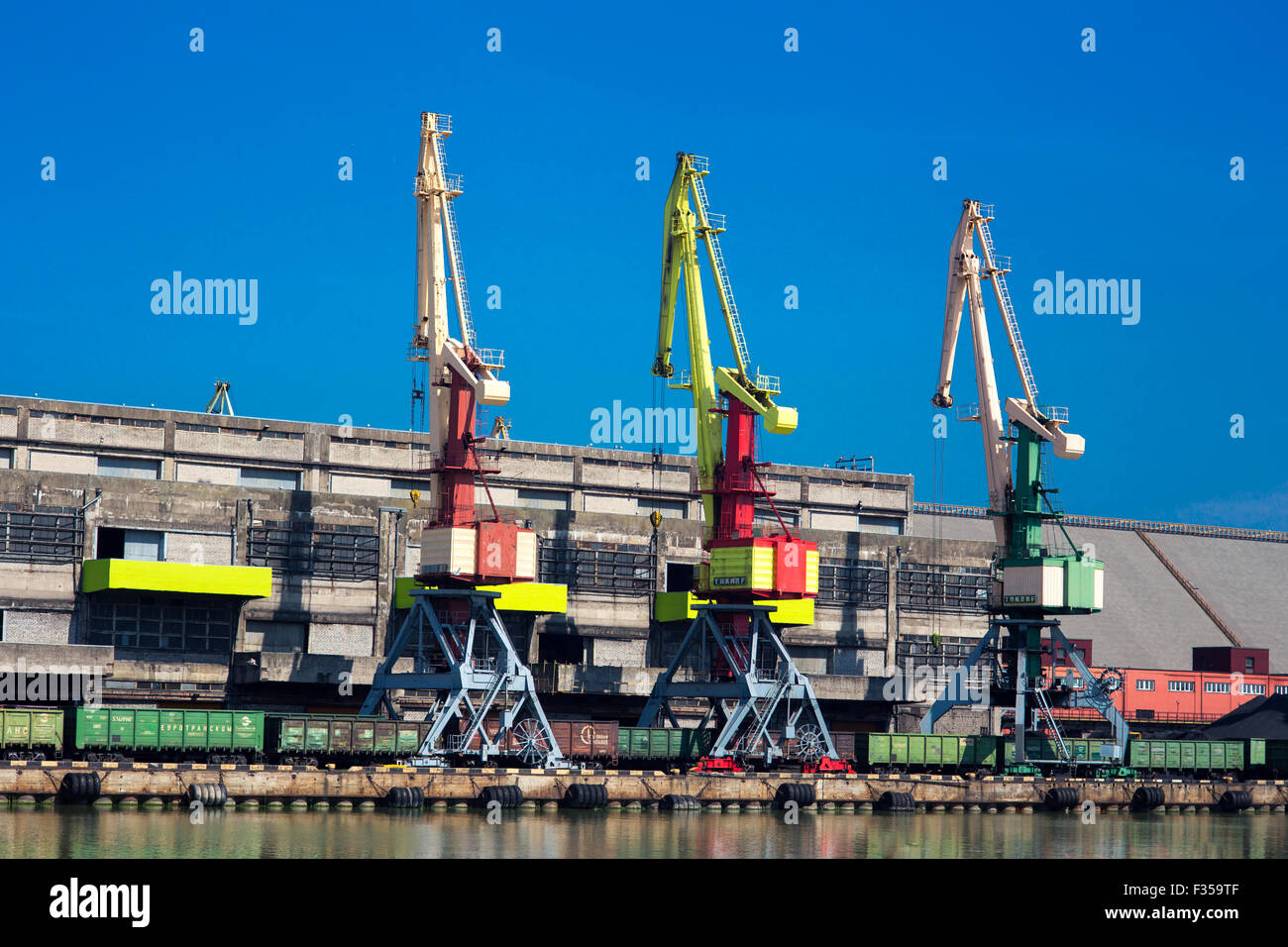 ice free Baltic Sea port Ventspils, cargo terminals Stock Photo - Alamy