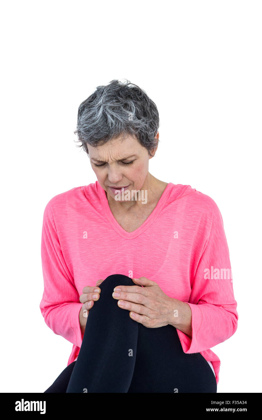 Woman suffering from knee hi-res stock photography and images - Alamy