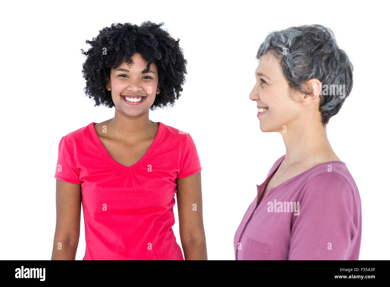 Portrait of happy young woman with mother Stock Photo - Alamy