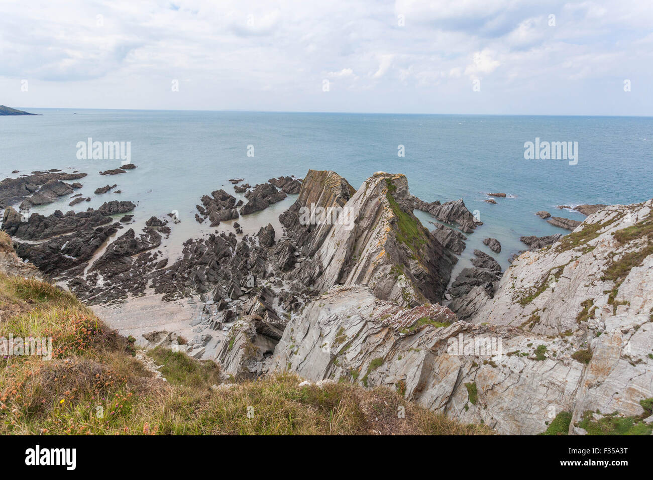 Coastal erosion, Bull Point, North Devon, West Country, England, UK ...
