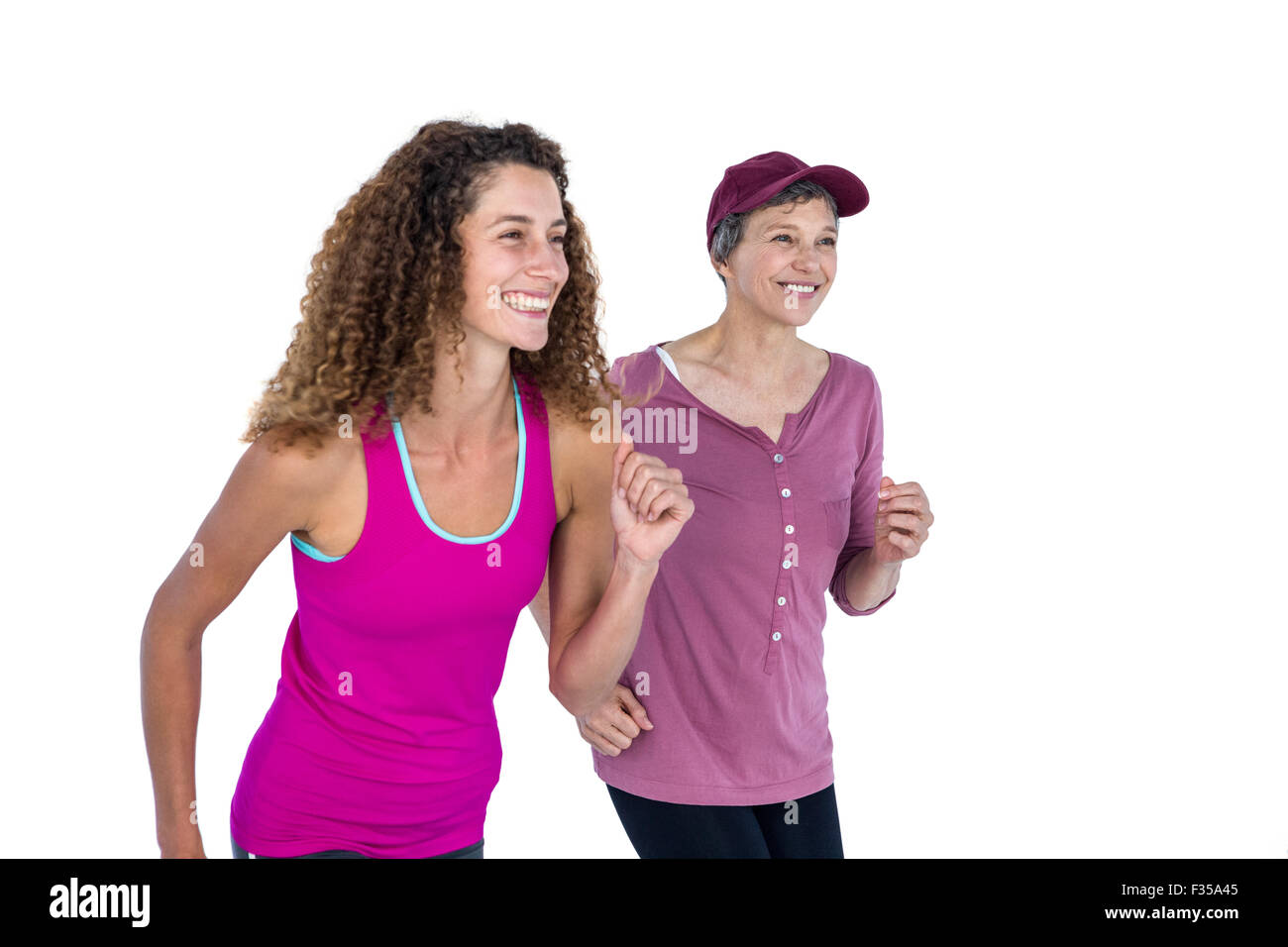 Female happy jogging hi-res stock photography and images - Alamy