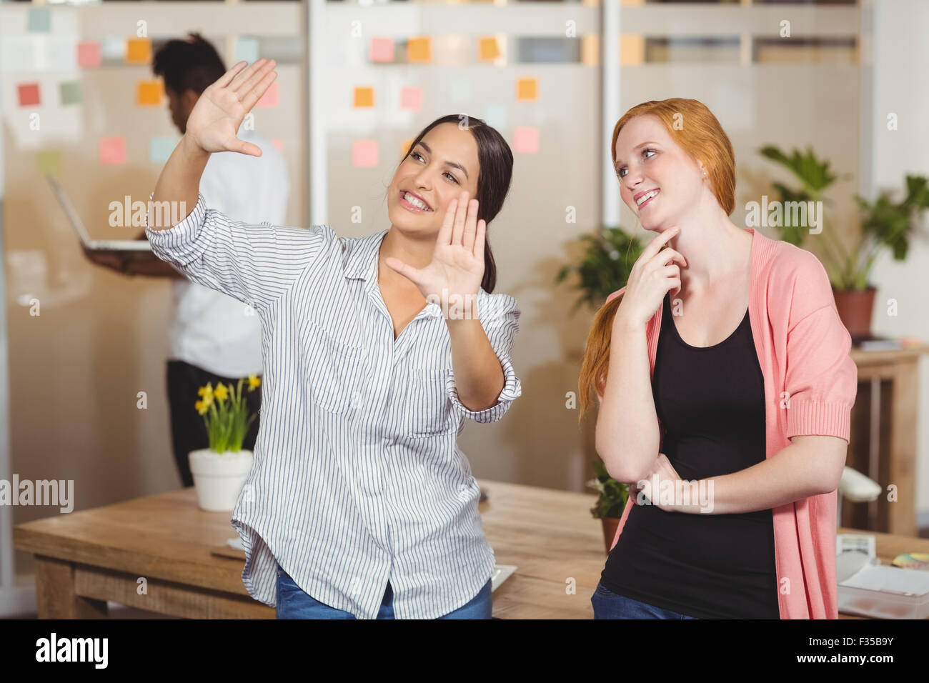Group meeting professional businesswomen thinking hi-res stock ...
